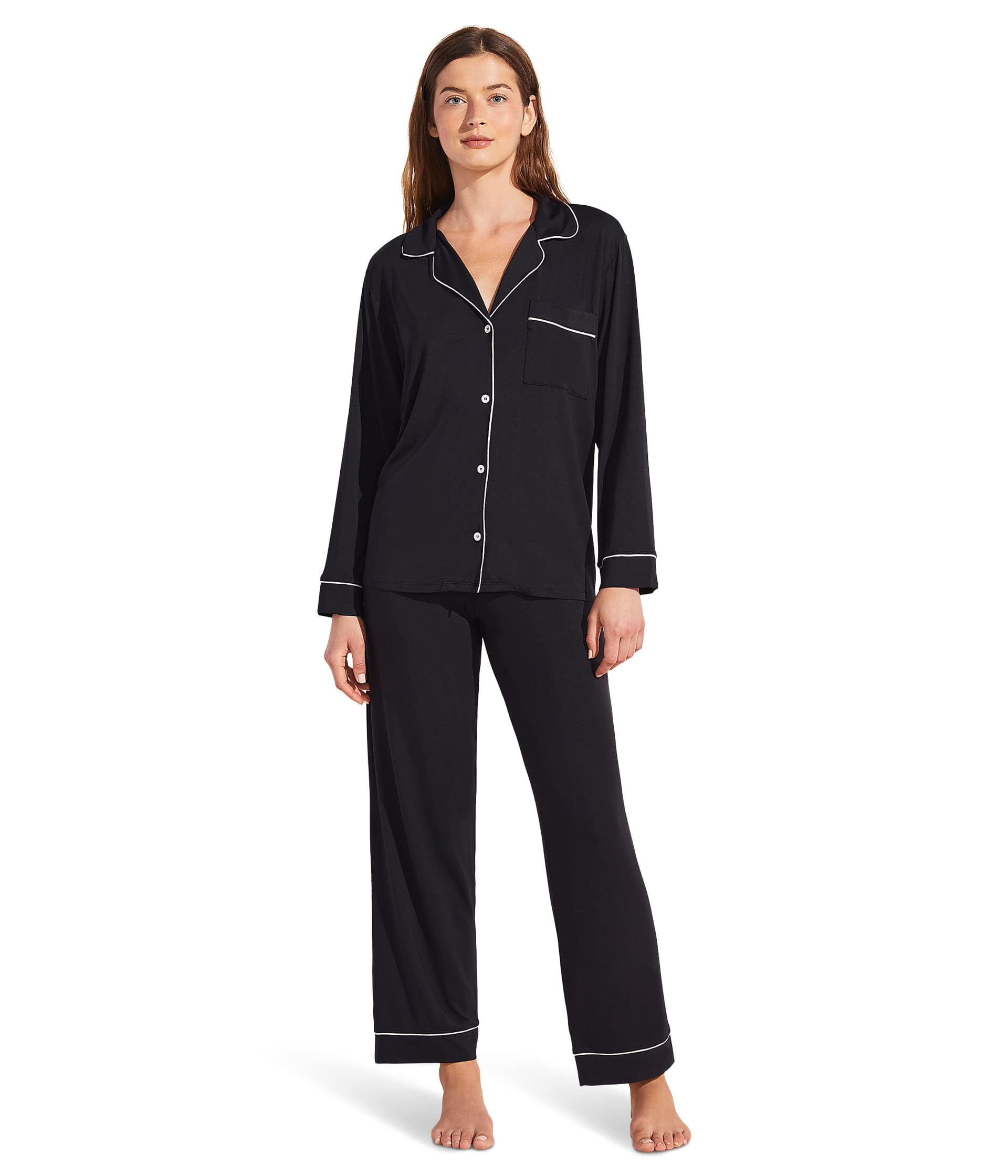 Eberjey Gisele - PJ Set (Womens, Black/Sorbet, XS) - Walmart.com