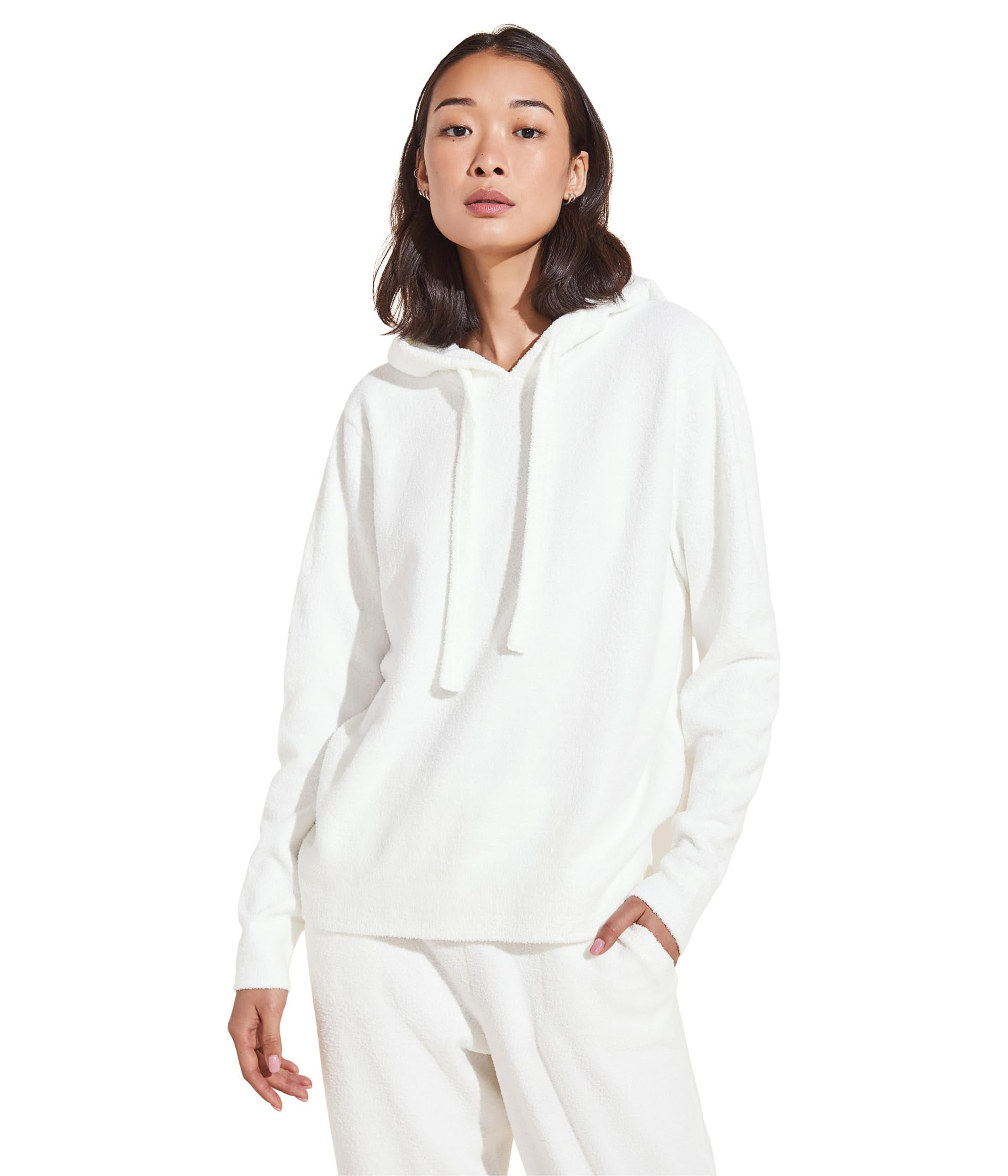 Eberjey Recycled Boucle - The Hoodie (Unisex, Ivory, LG) - Walmart.com