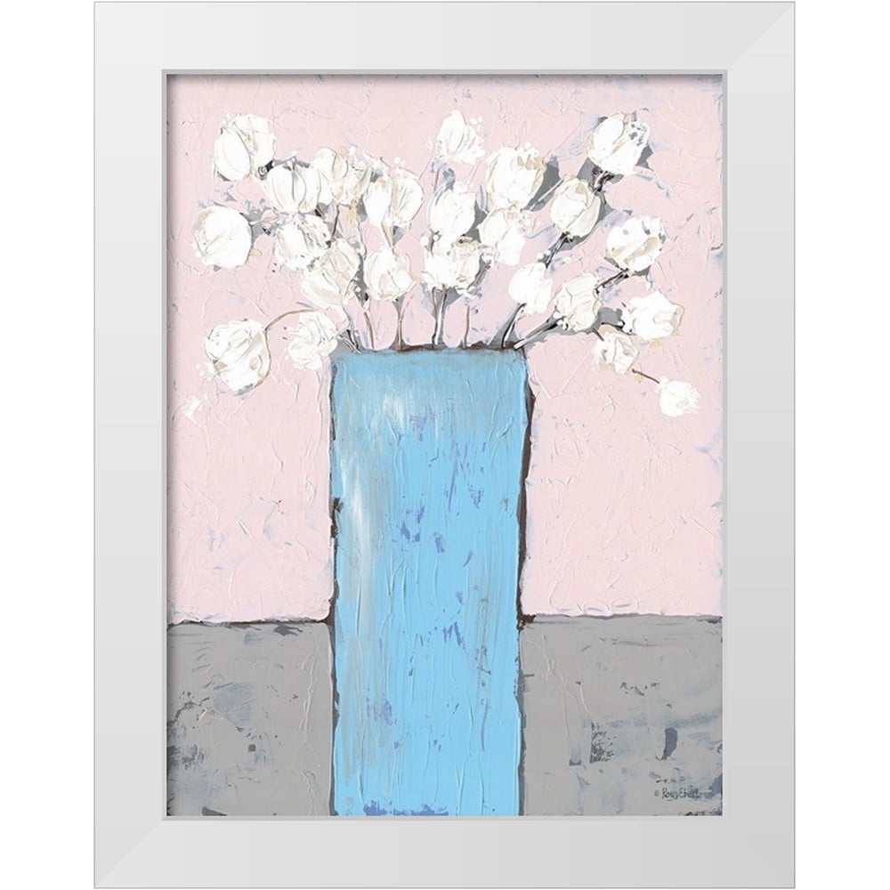 Ebert, Roey 19x24 White Modern Wood Framed Museum Art Print Titled - Cotton Vase - Walmart.com
