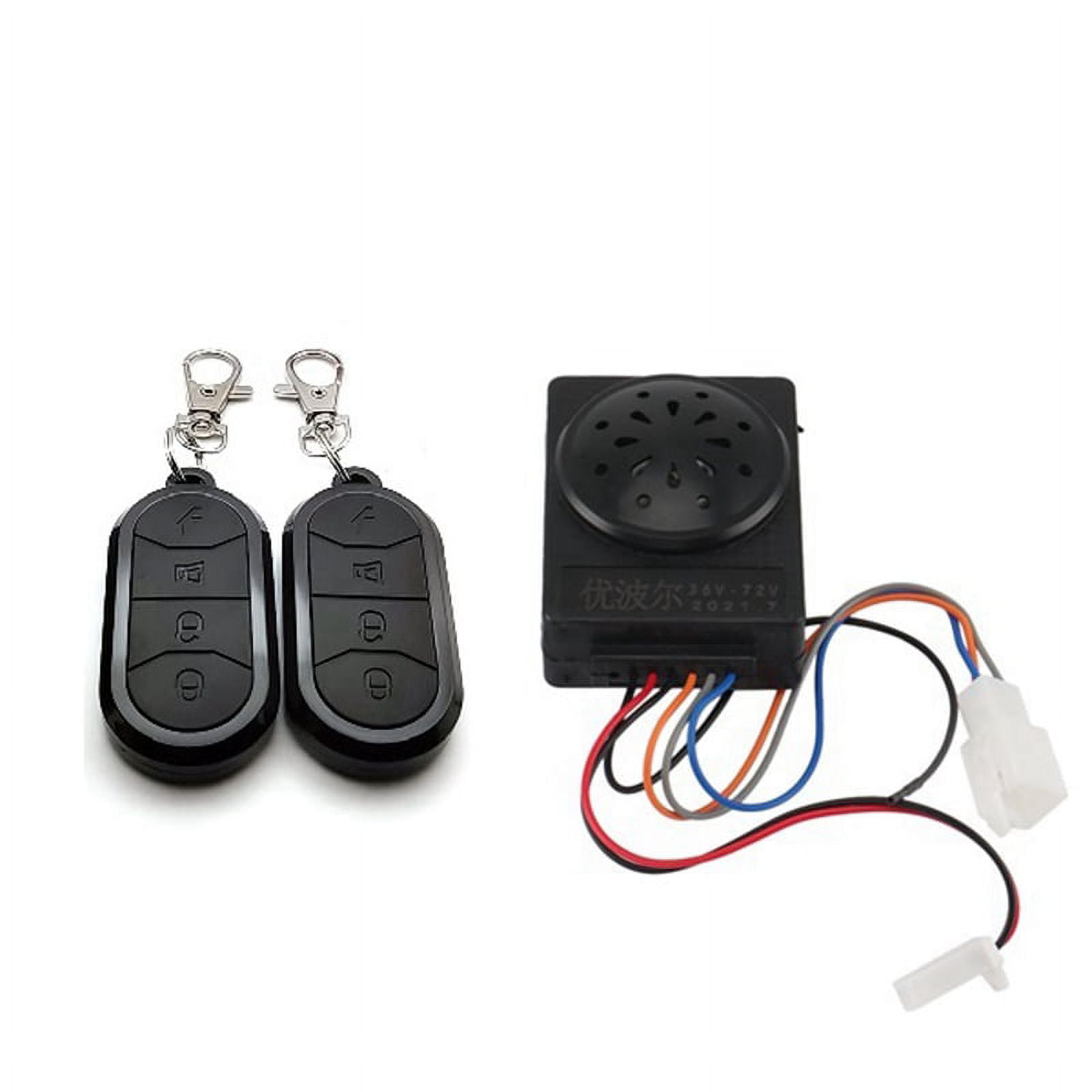Ebike Alarm System Dual Remote Control 36V 48V 60V 72V for Electric ...