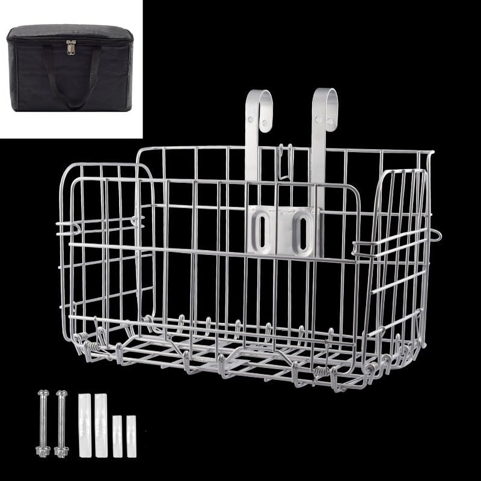 Ebike Bike Basket Front/Rear Folding Bicycle Basket with Removable ...