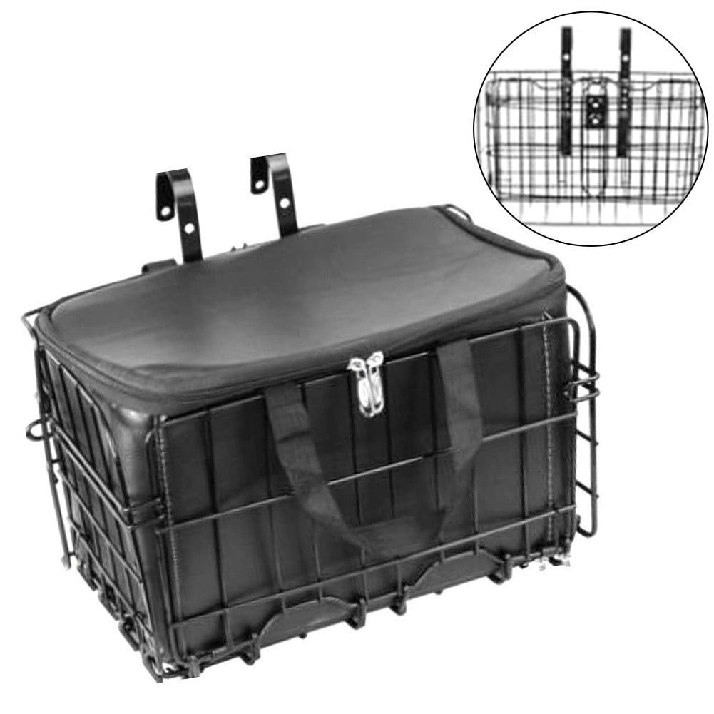 Ebike Bike Basket Front/Rear Folding Bicycle Basket With Removable ...