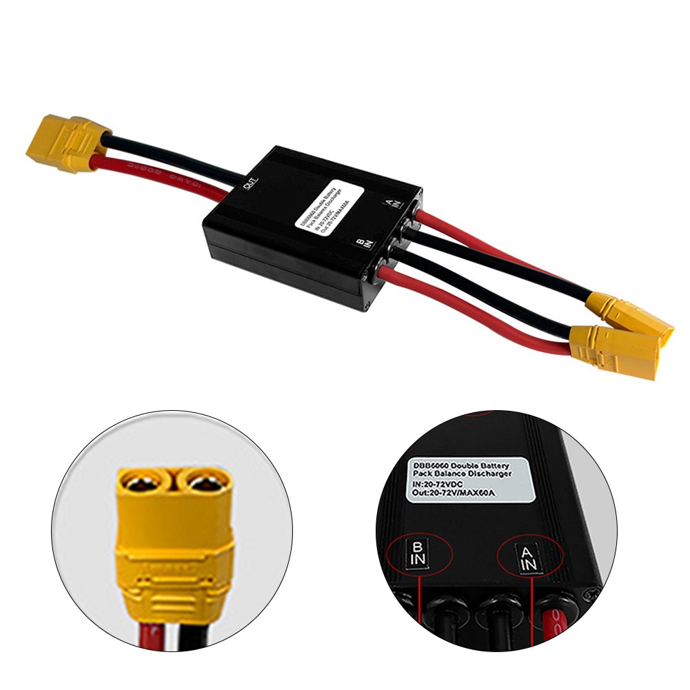 Ebike Dual Battery Connection Adapter Parallel Module Increase Capacity ...