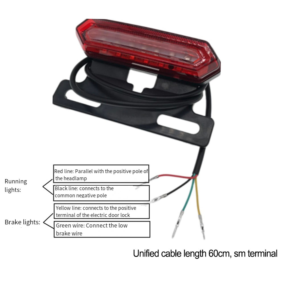 Ebike Tail Light Electric Bicycle Brake Lights Running Lights 48V Led ...