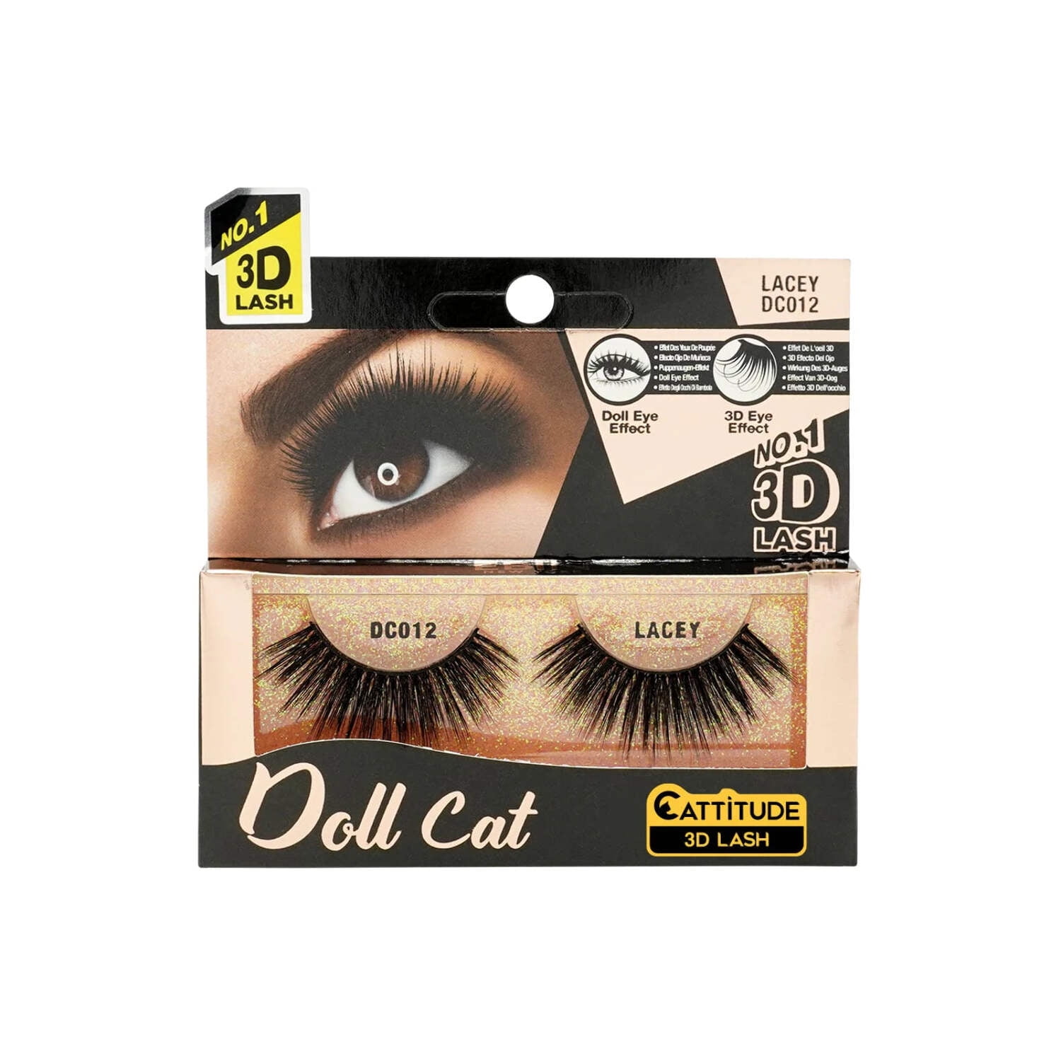 Ebin New York Doll Cat 3D Eye Lashes-Lacey - Walmart.com