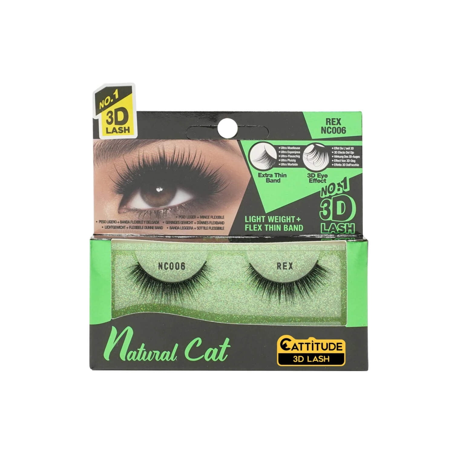 Ebin New York Natural Cat 3D Eye Lashes-Rex - Walmart.com