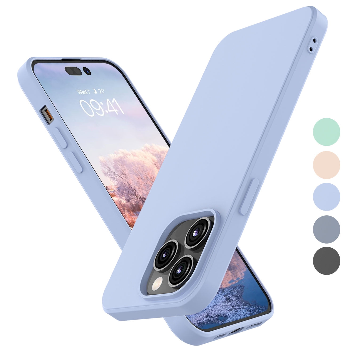 Ebizware Liquid Silicone Anti Scratch Case, Shockproof Grip, Lavender ...