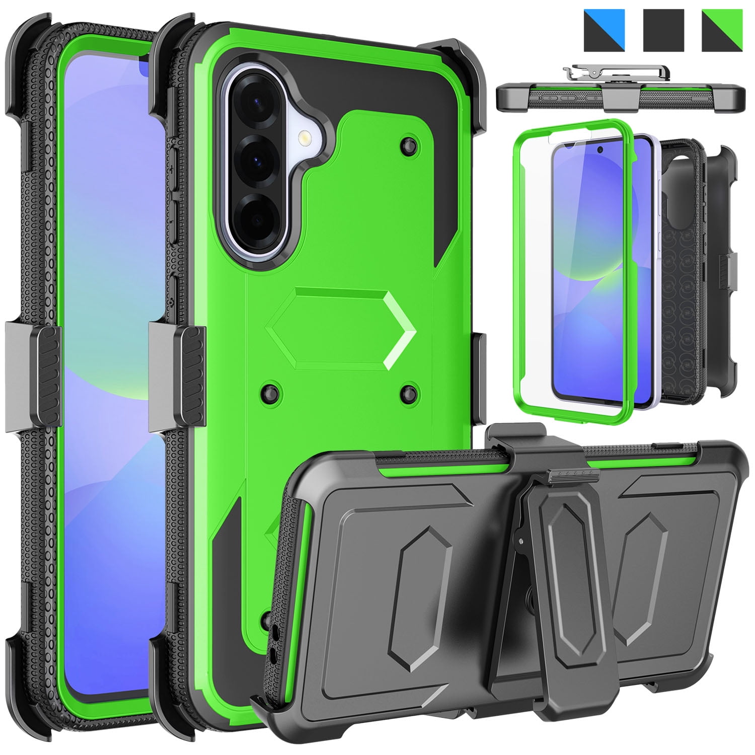 Ebizware Samsung Galaxy A36 5G Case with [Built-in Screen Protector] and Swivel Holster Belt ...