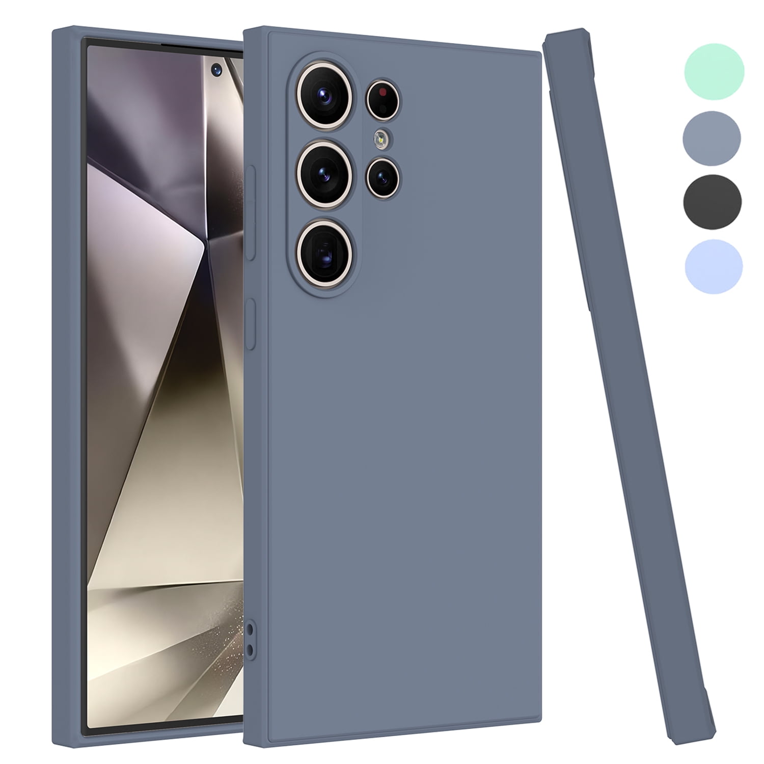 Ebizware Silicon Slim Cell Phone Cover for Samsung S24 Ultra, Gray ...