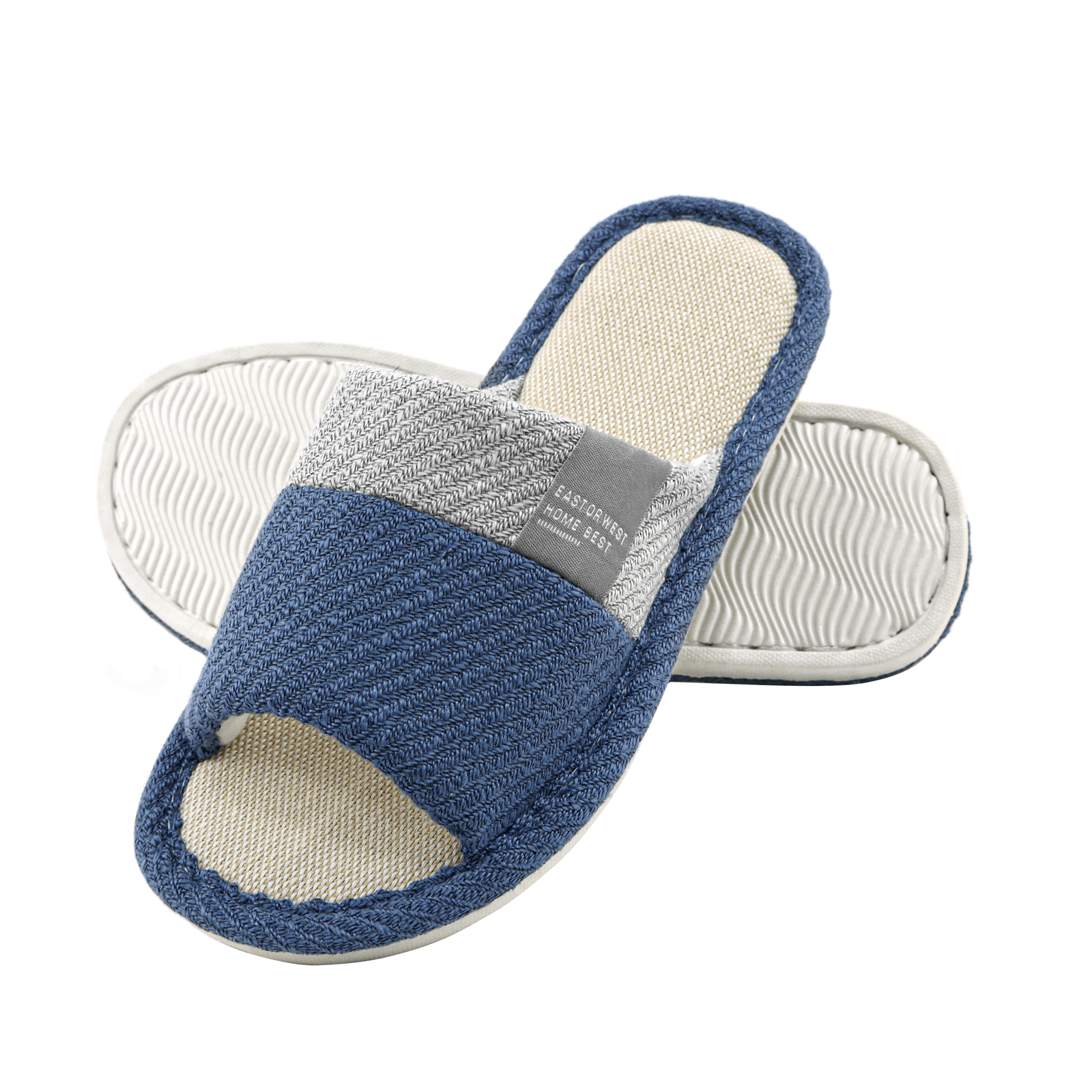 Ebizware Womens Open Toe Memory Foam Slippers, Breathable Comfy Indoor ...