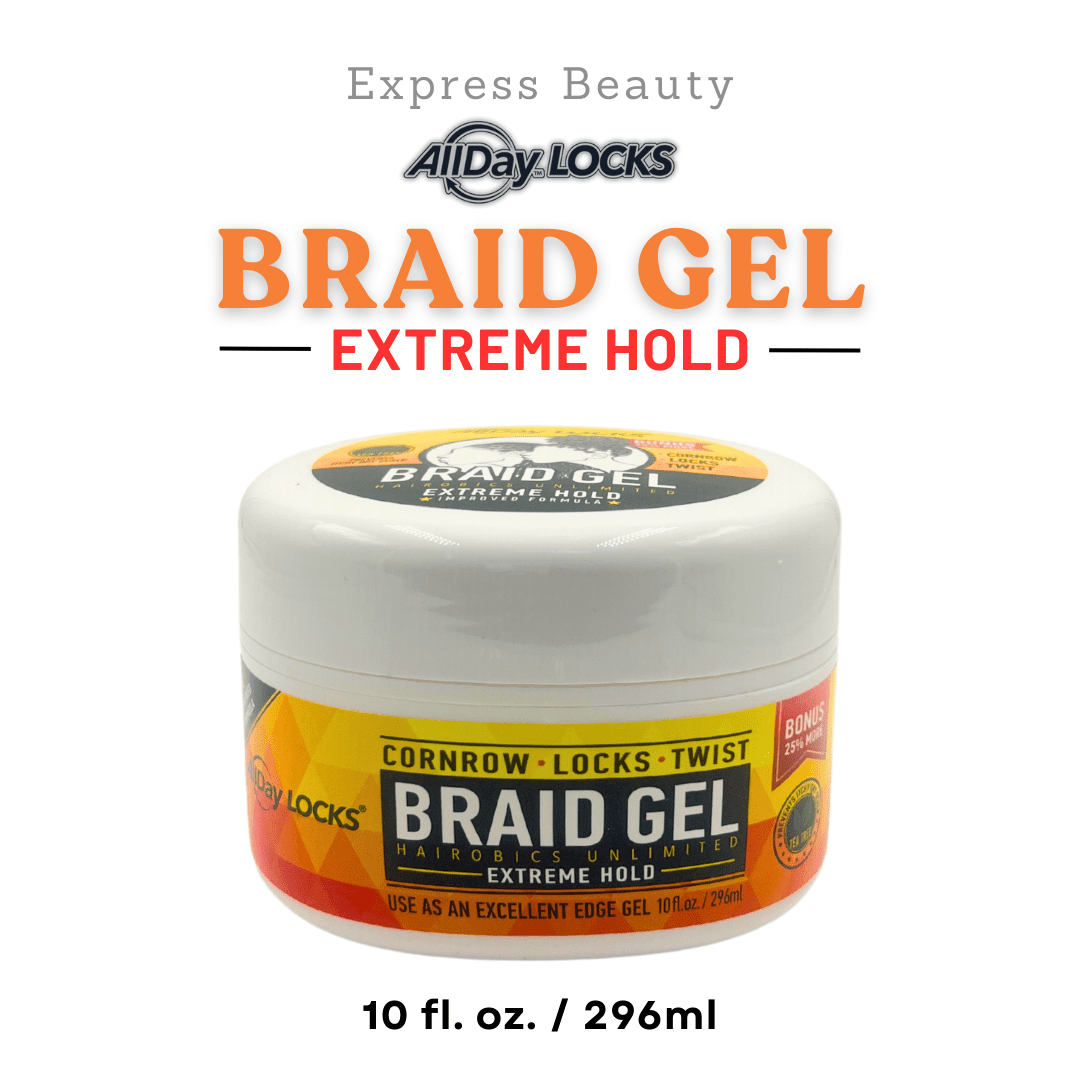 Ebo AllDay Locks Braid Gel Extreme Hold High Shine, Smooths, Tames ...