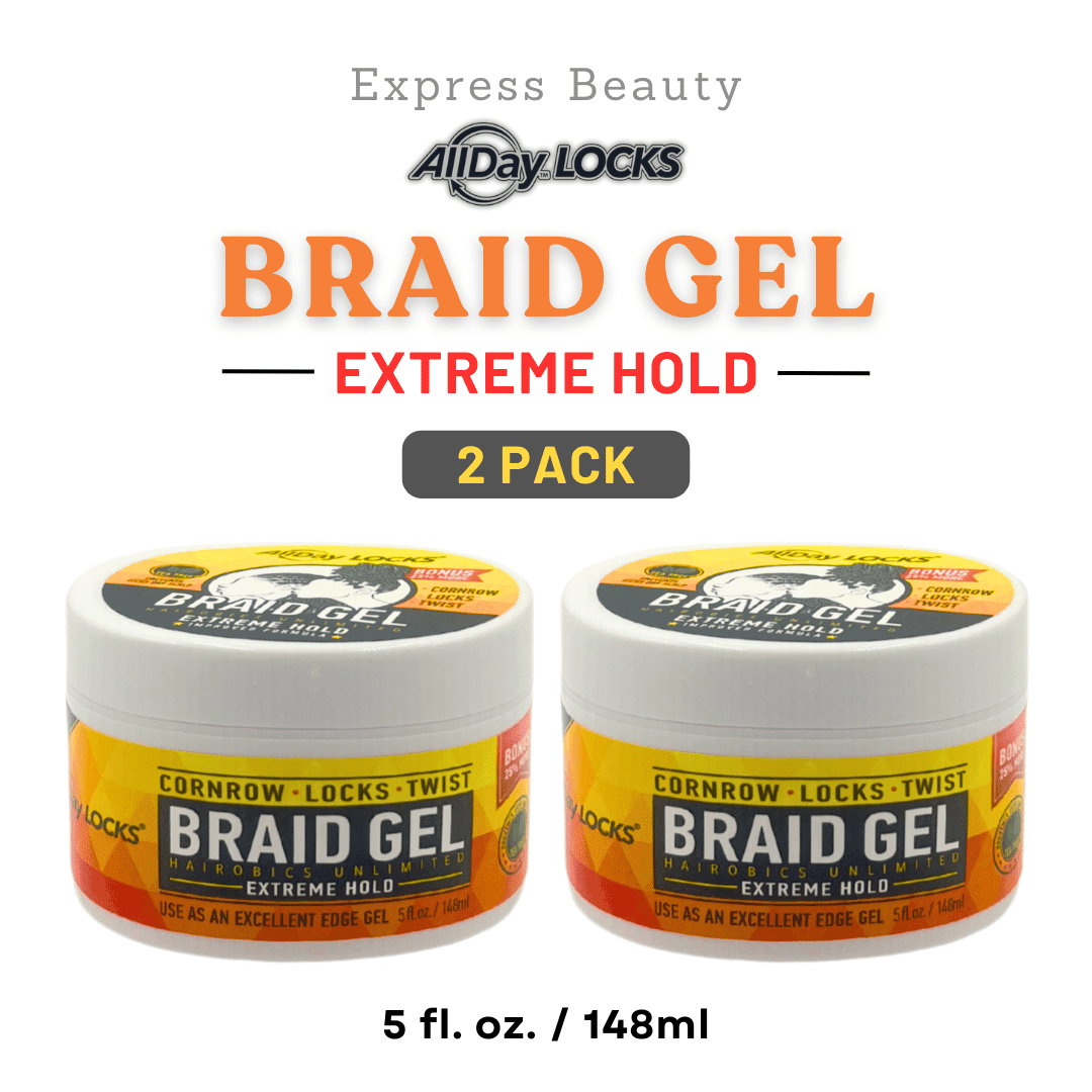 Ebo AllDay Locks Braid Gel Extreme Hold High Shine, Smooths, Tames ...