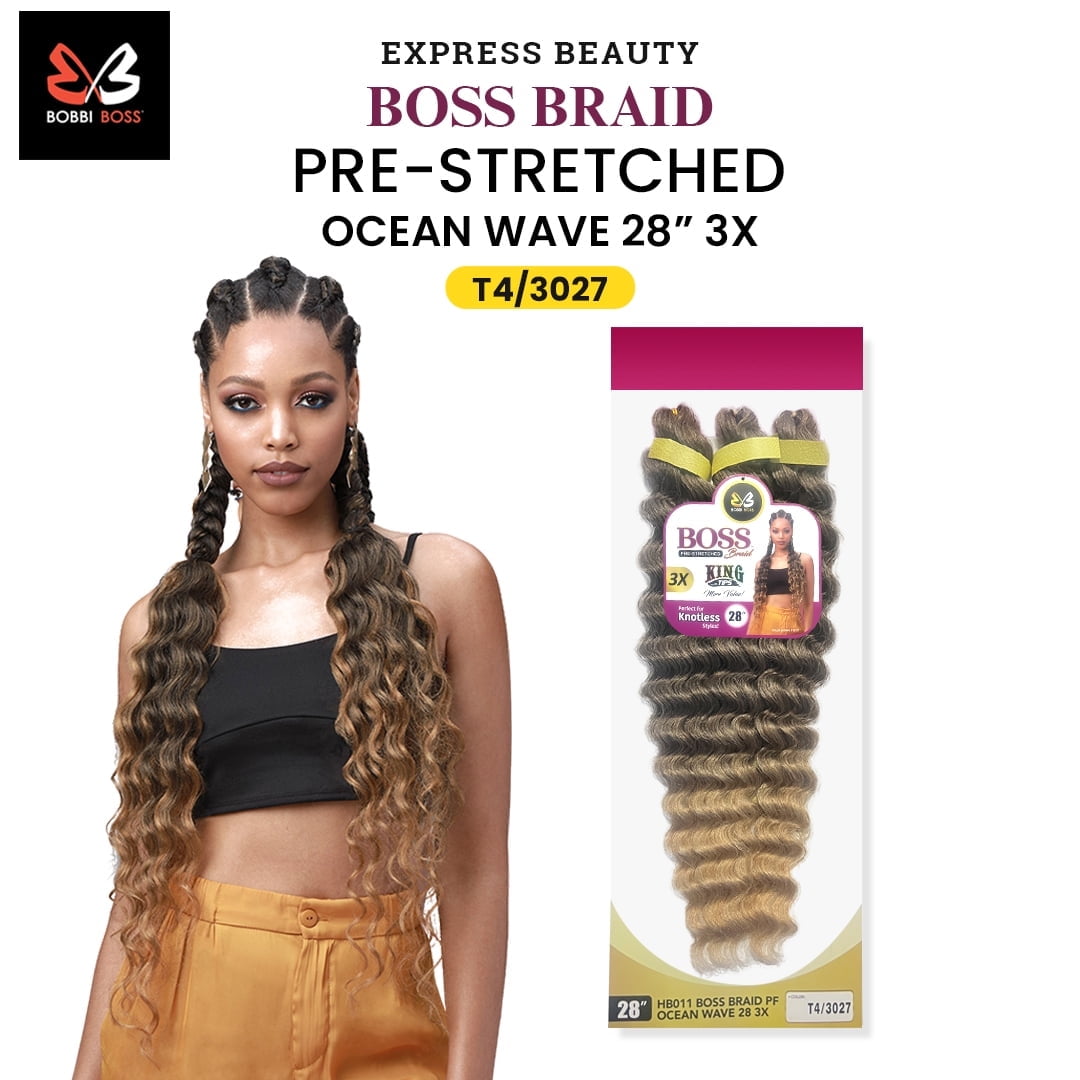 Ebo Bobbi Boss King Tips Boss Braid Pre-Stretched Ocean Wave Braiding ...