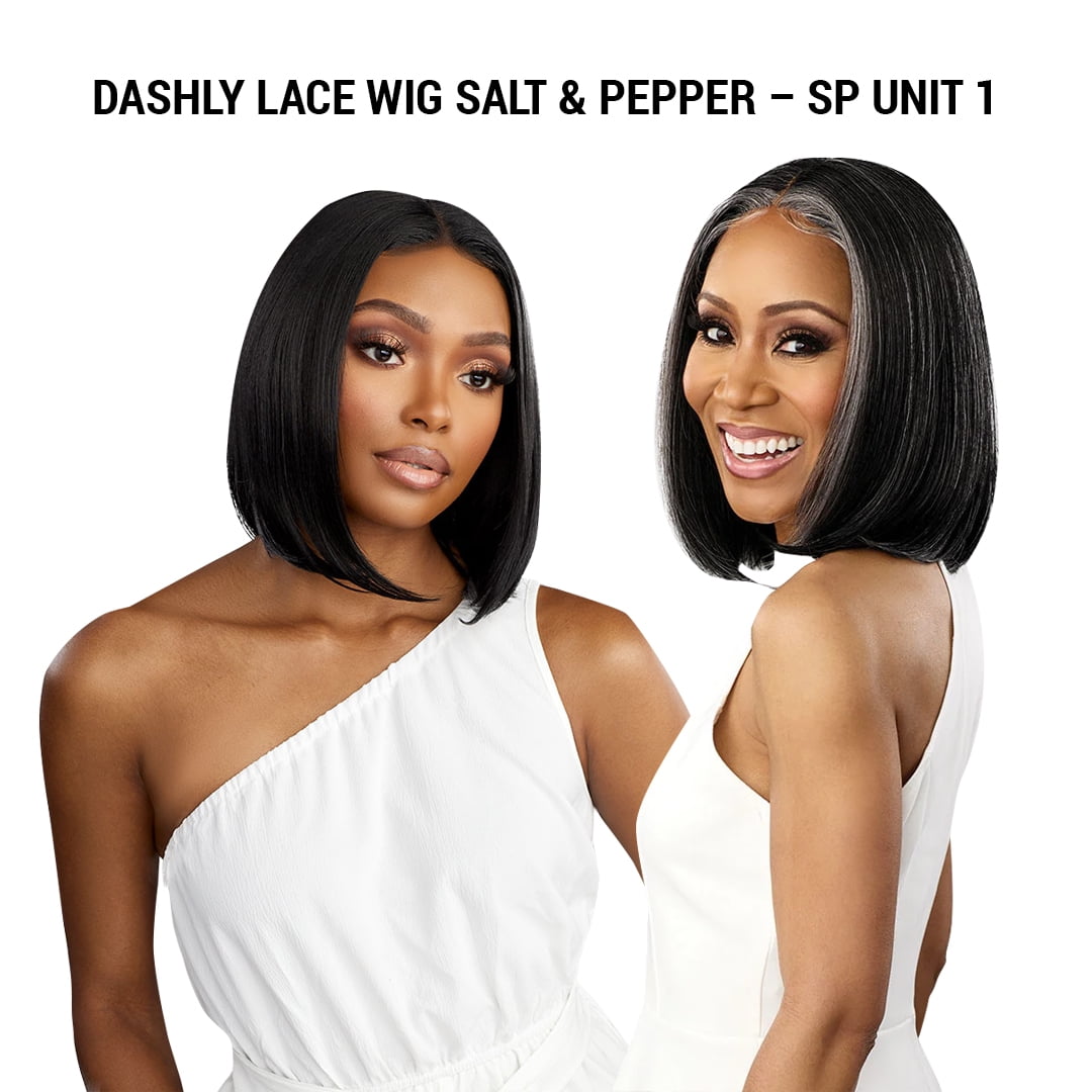 Ebo Dashly Synthetic Lace Front Wig Salt & Pepper SP Lace Unit 1 ...