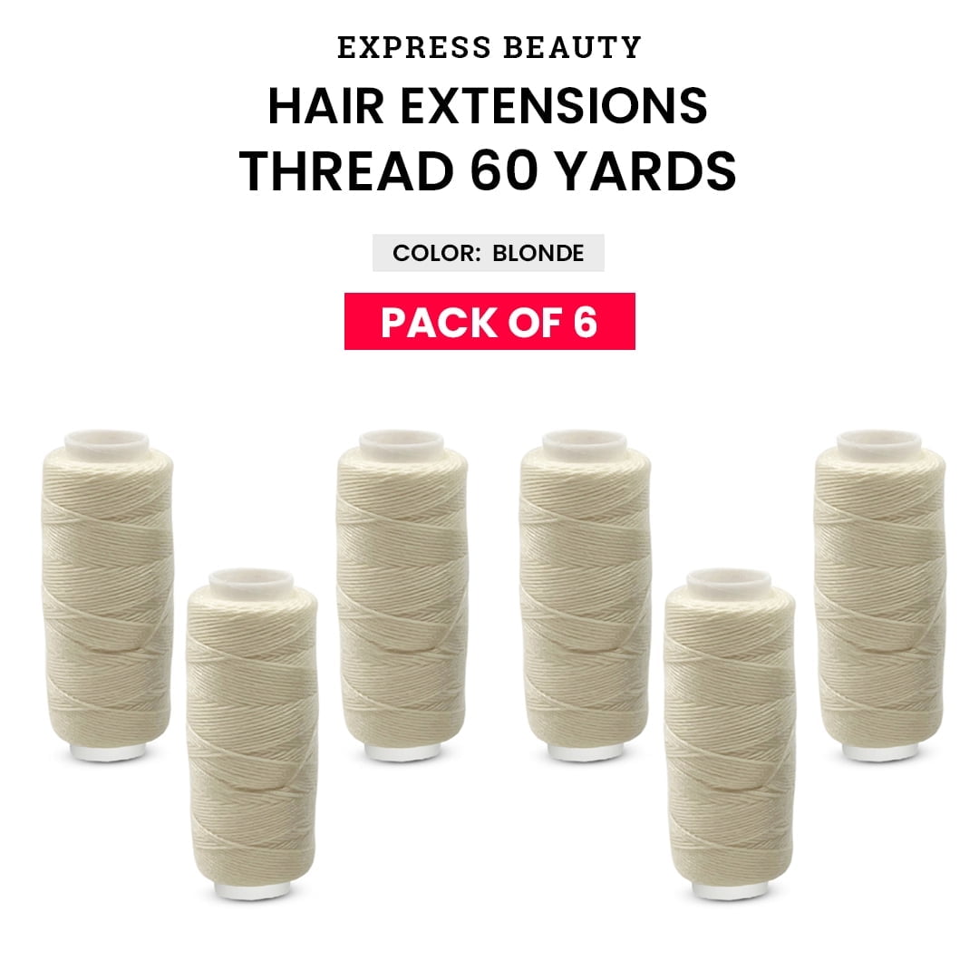 Ebo Hair Extensions Weaving 60 Yards Sewing Thread (Blonde) 6 Pack ...