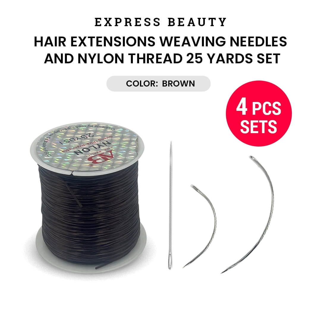 Ebo Hair Extensions Weaving Needles and 25-Yard Nylon Sewing Thread ...