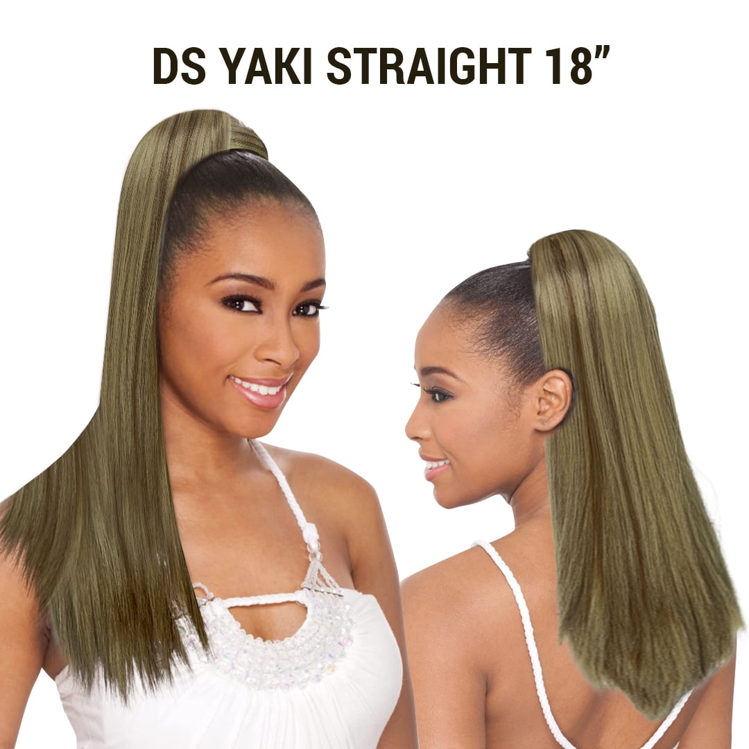 Ebo Premium Destiny Yaki Straight Drawstring Ponytail Hair 18″ Inch ( T1B/350 ) - Walmart.com