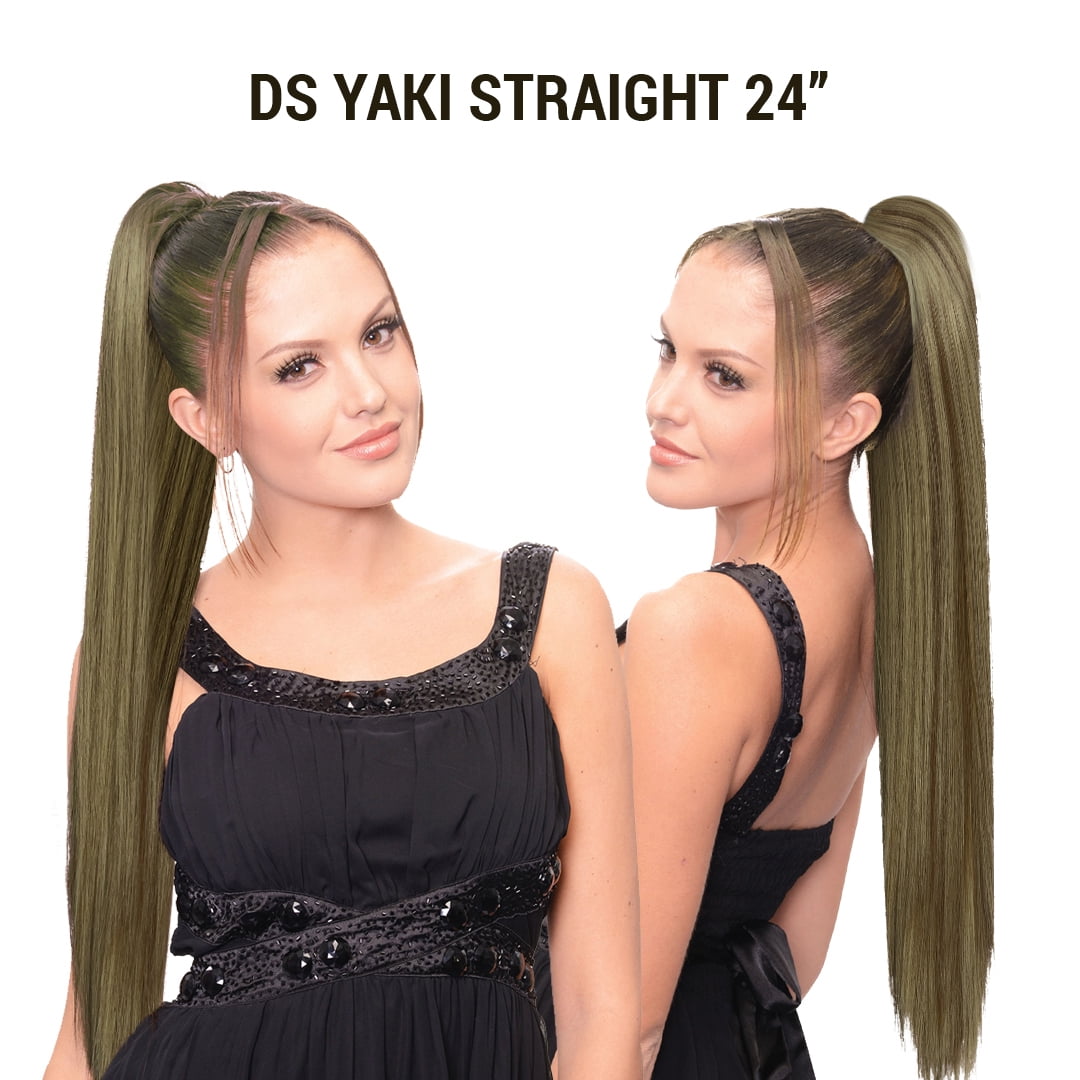 Ebo Premium Destiny Yaki Straight Drawstring Ponytail Hair 24″ Inch ( 2 ...