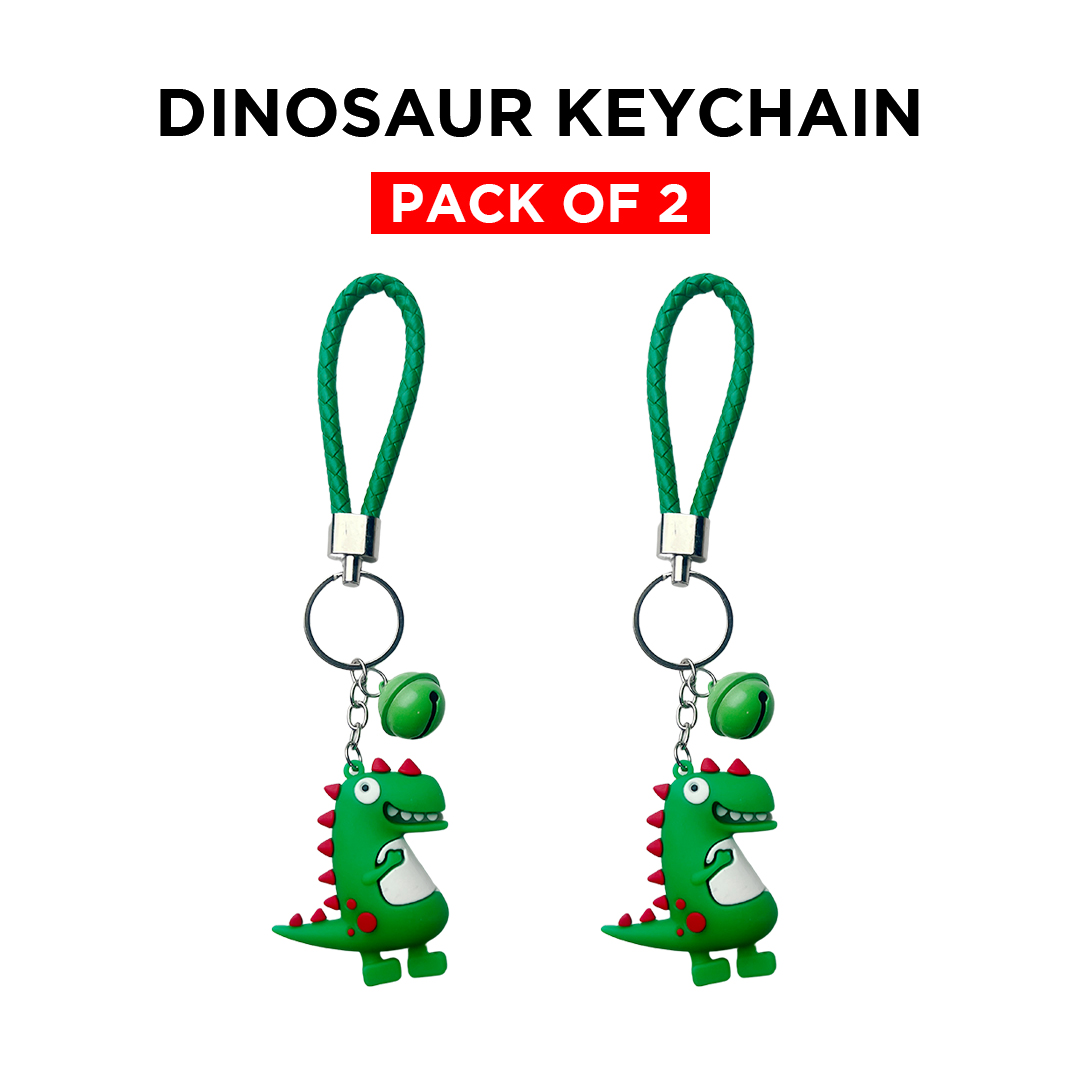 Ebo Premium Silicone Keychain Cartoon Dinosaur Key Ring for Kids ...