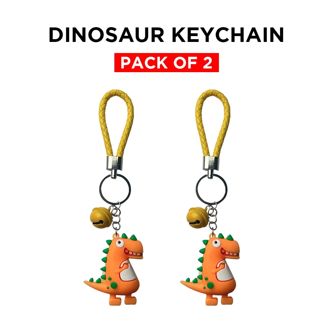 Ebo Premium Silicone Keychain Cartoon Dinosaur Key Ring for Kids ...