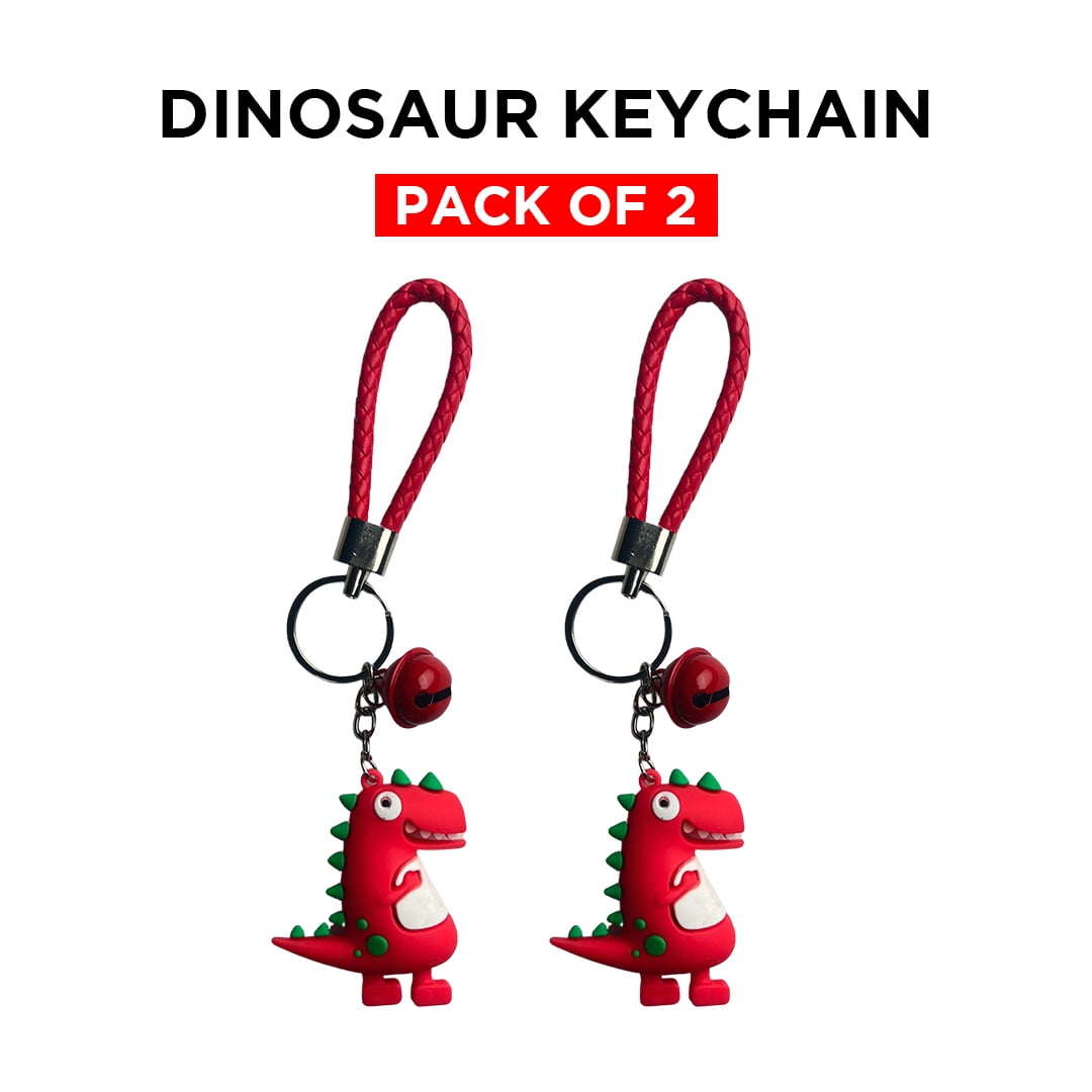 Ebo Premium Silicone Keychain Cartoon Dinosaur Key Ring for Kids ...