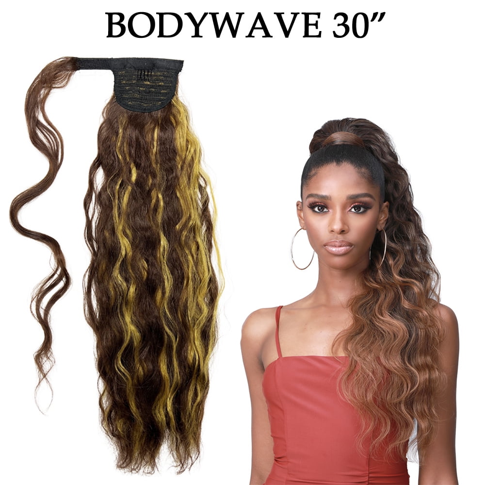 Ebo Synthetic Heat Resistant Wrap Around Ponytail Hair Extension Body ...