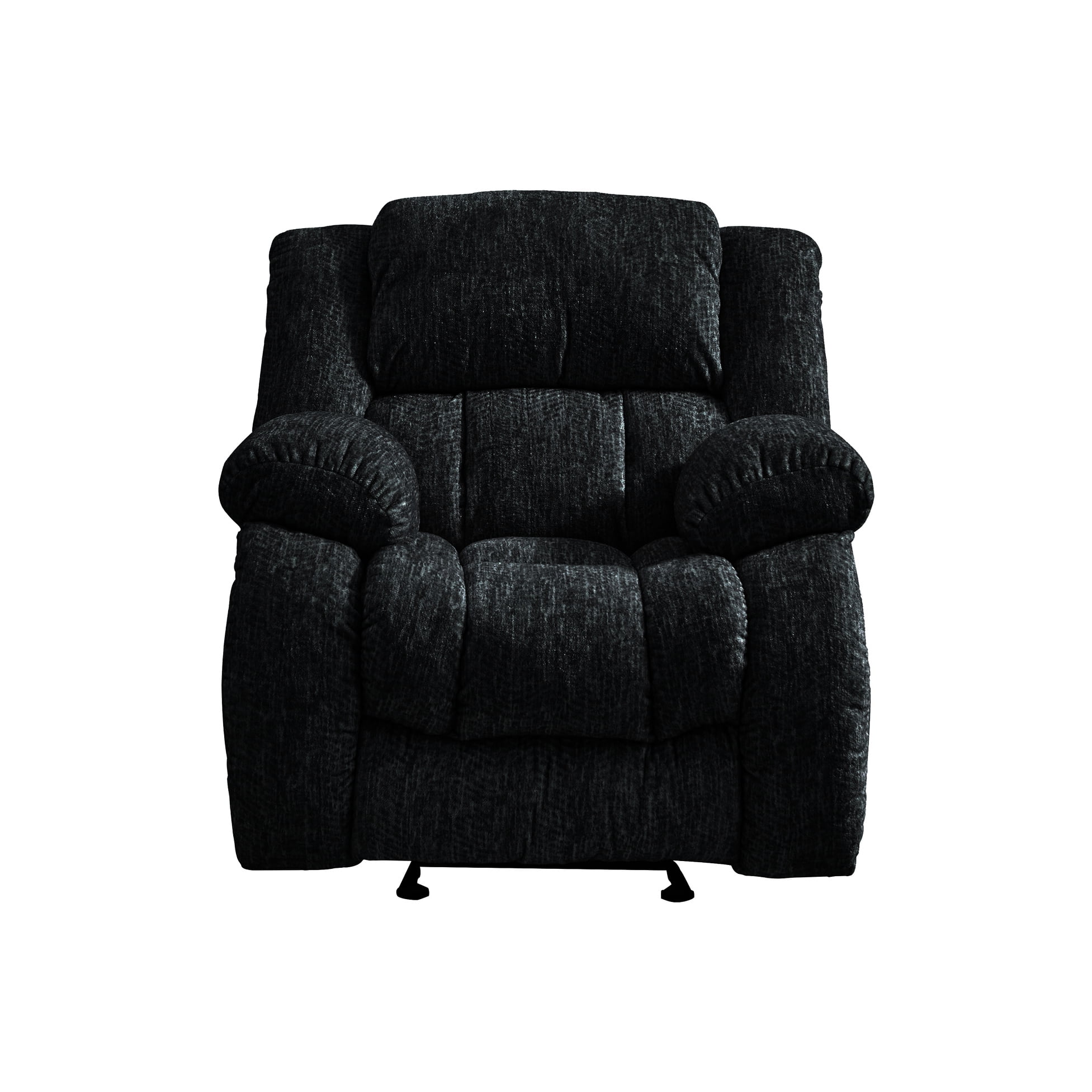 Ebony Fabric Recliner - 26 In High Package, Modern Design Reclining ...