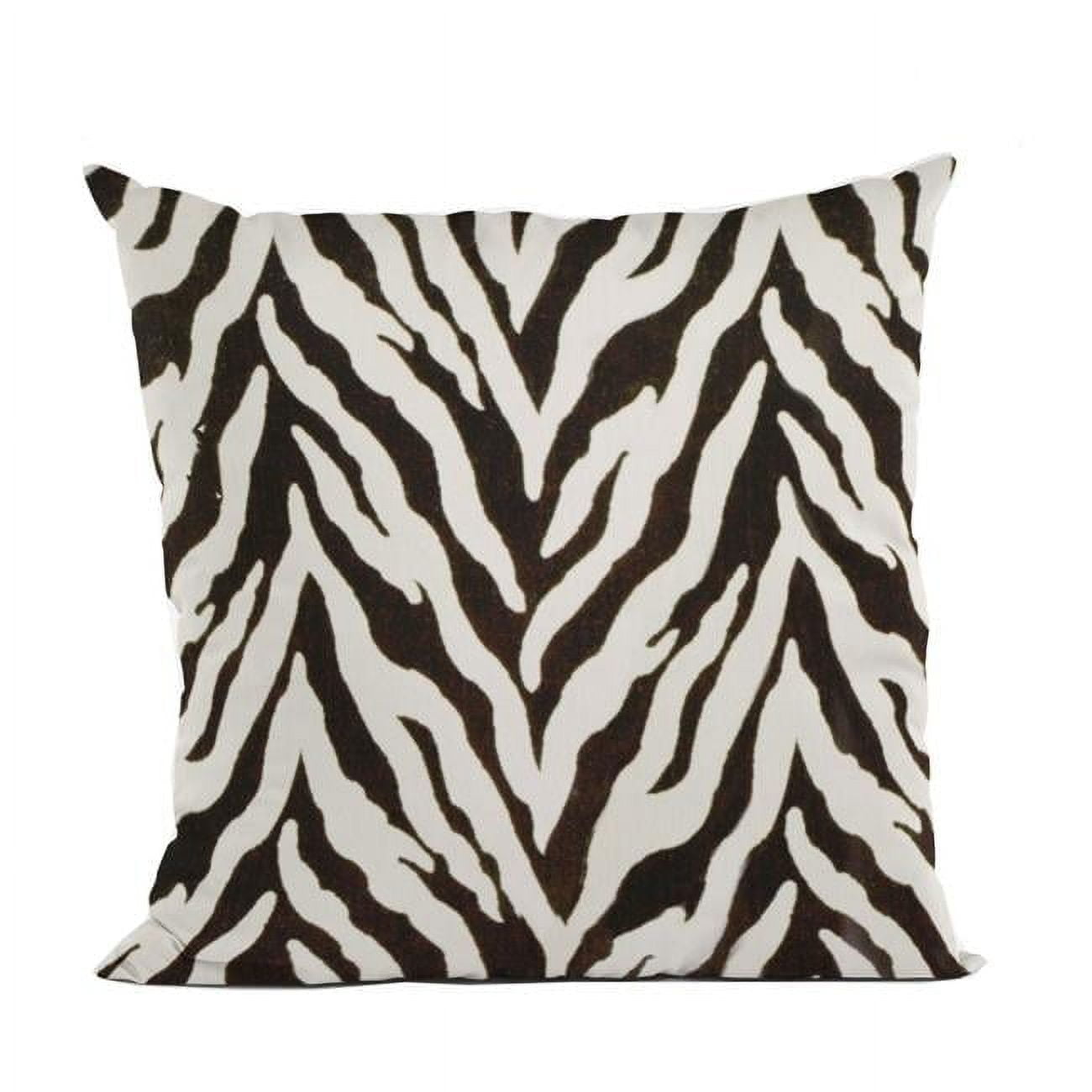 Ebony & Ivory Zebra Zebra Print Velvet Luxury Throw Pillow - 20 x 26 in ...
