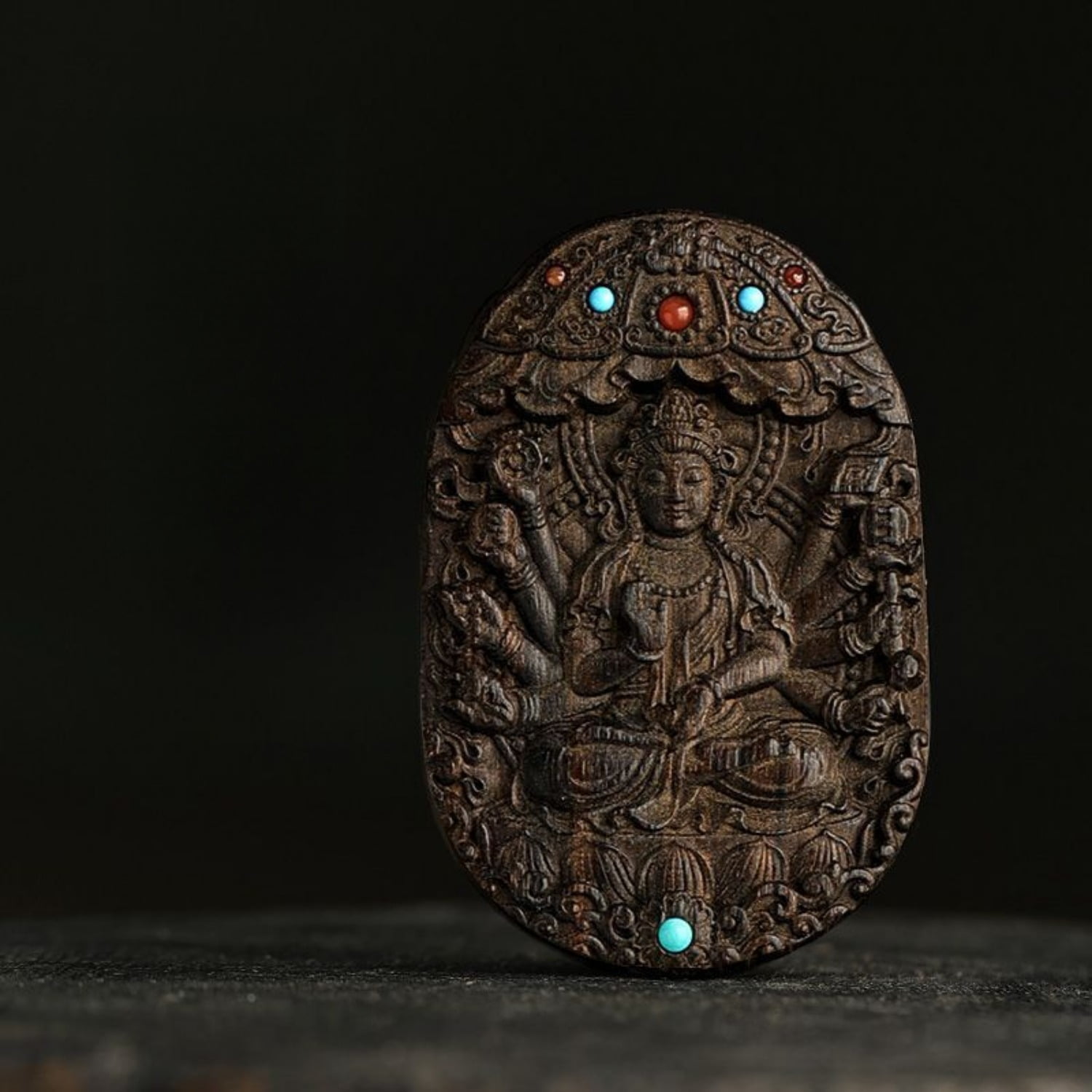 Ebony Natal Buddha Car Pendant Zodiac Amulet Rearview Mirror Hanging Decoration Interior ...