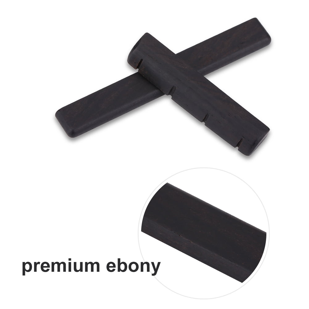 Ebony Ukulele Bridge Saddle and Nut for 4 Strings Ukuleles Musical ...