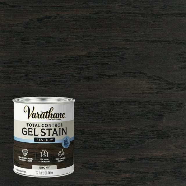 Ebony, Varathane Total Control Gel Stain Water-Based Wood Stain-394750 ...