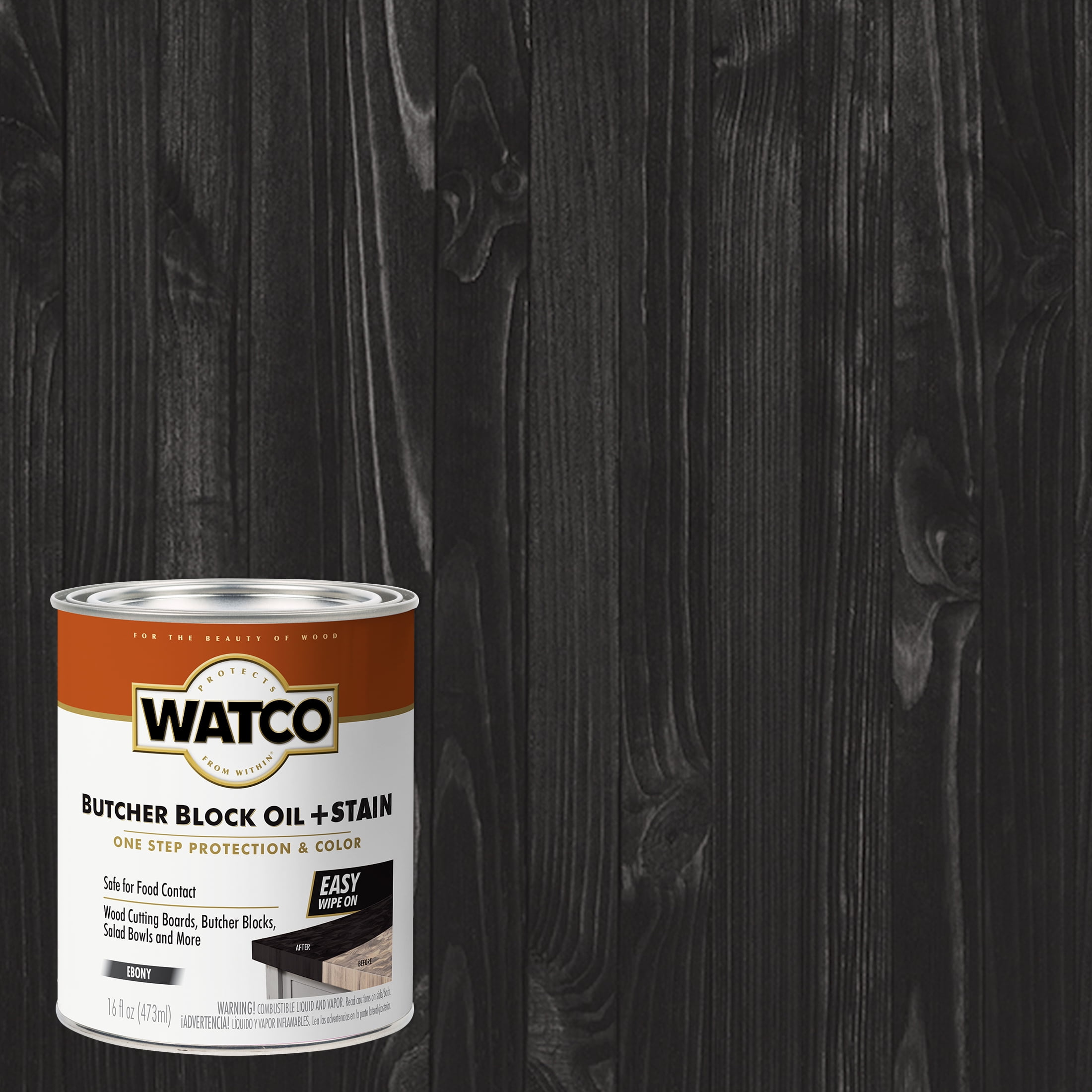 4 Pack, Ebony, Watco Butcher Block Oil & Stain - 359023, Pint - Walmart.com