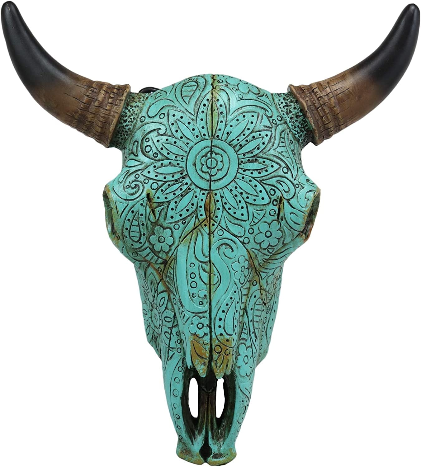 Ebros 10" Wide Western Southwest Steer Bison Buffalo Bull Cow Horned ...