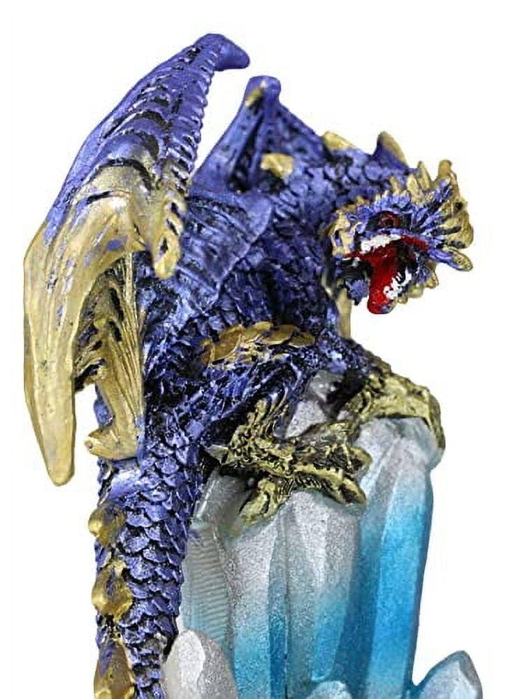 Ebros 6.25" Tall Purple and Gold Cosmic Galaxy Dragon On Blue Crystal ...