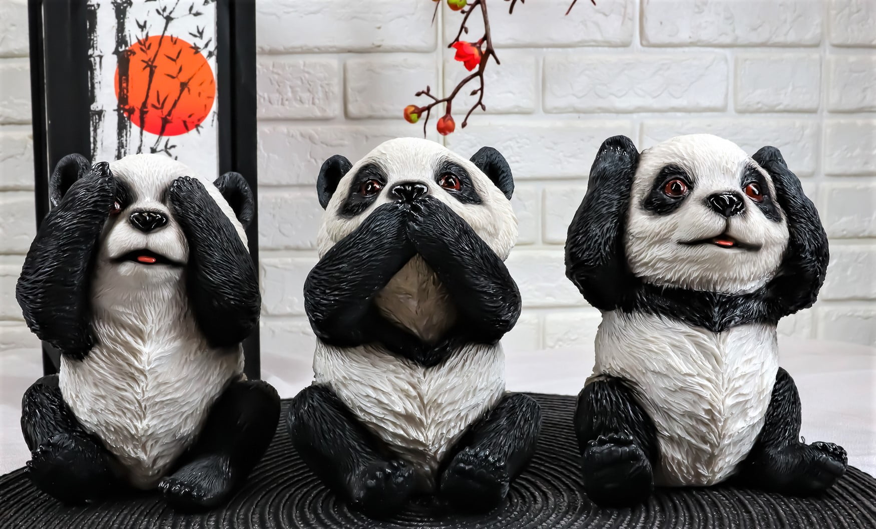 Ebros Adorable See Hear Speak No Evil China Giant Pandas Set of 3 ...