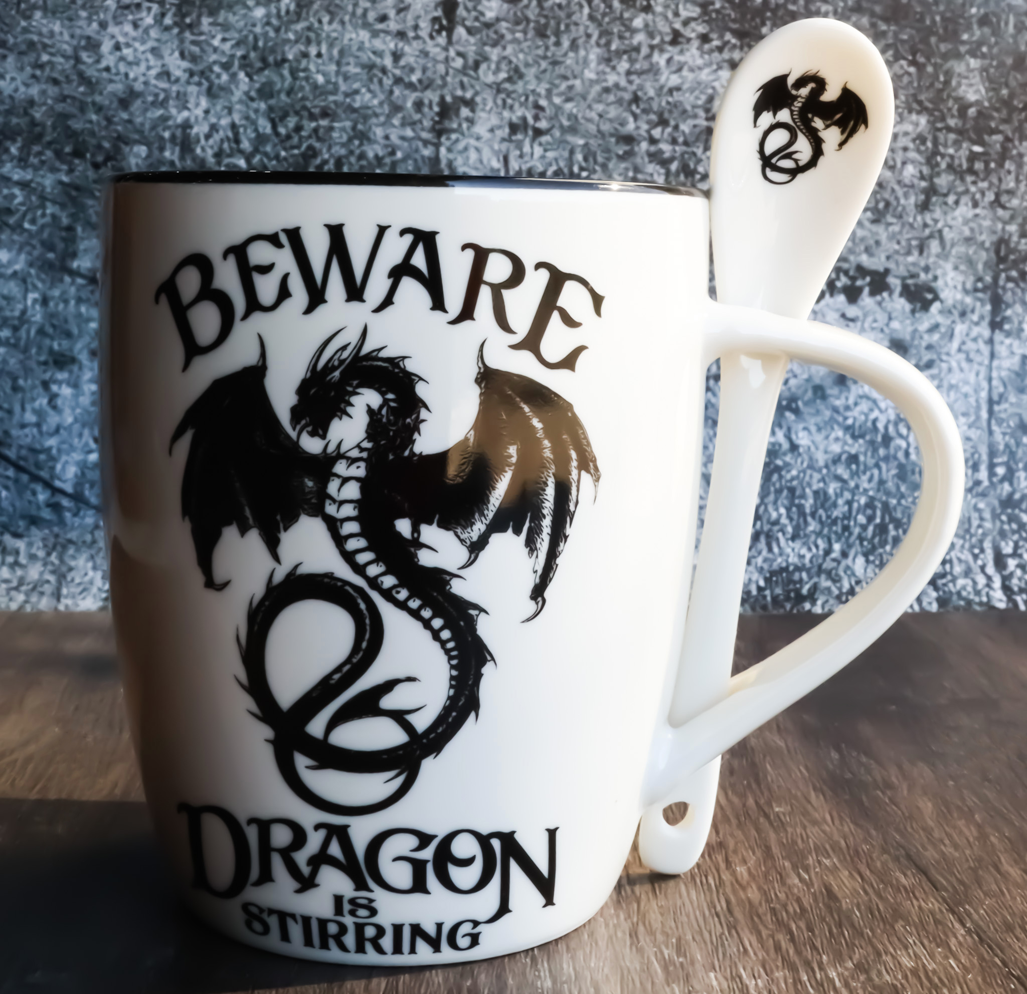 Ebros Altar Drake Beware Dragon Is Stirring Cocoa Tea Coffee Cup Mug ...