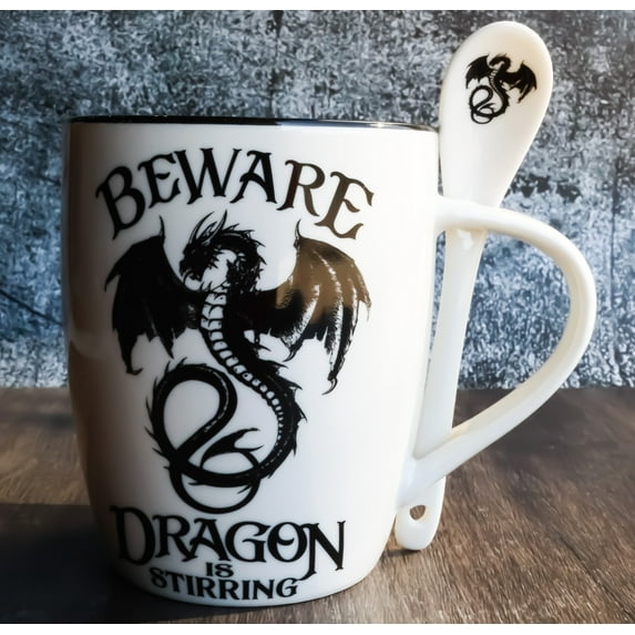 Ebros Altar Drake Beware Dragon Is Stirring Cocoa Tea Coffee Cup Mug ...
