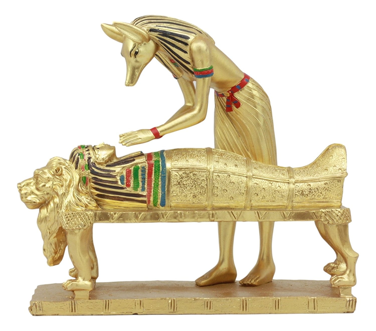Ebros Ancient Egyptian Deity Golden Anubis Embalming Pharaoh Mummy ...