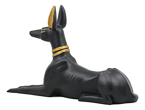 Ebros Ancient Egyptian God Anubis Dog in Sitting Pose Statue Deity of ...