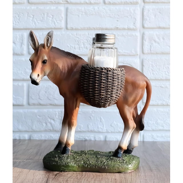 Ebros Animal Farm Mule Donkey Carrying Saddlebags Of Spice Figurine ...