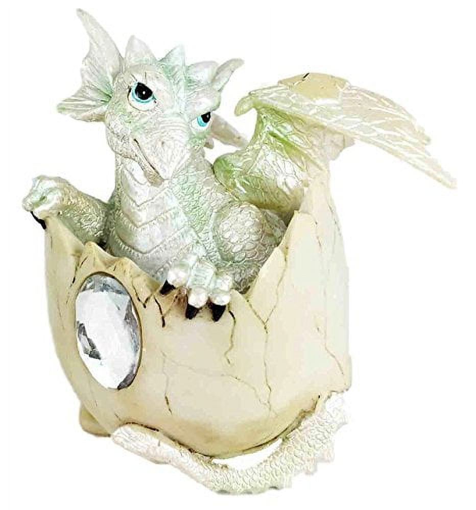 Ebros April Birthstone Dragon Egg Statue Diamond Gem Birthday Dragon ...