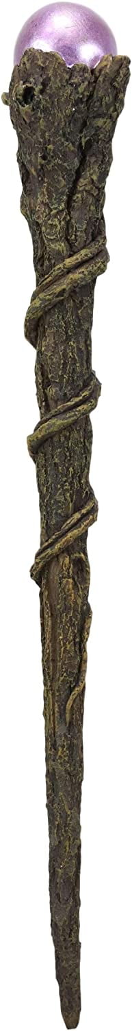 Ebros Broceliande Forest Merlin Sorcery Greenman Cosplay Wand with ...