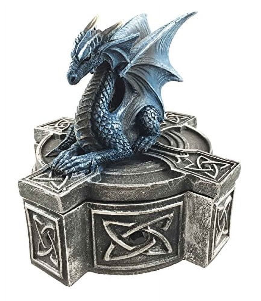 Ebros Celtic Cross Bifrost Altar Drake Dragon Jewelry Box Sculpture ...
