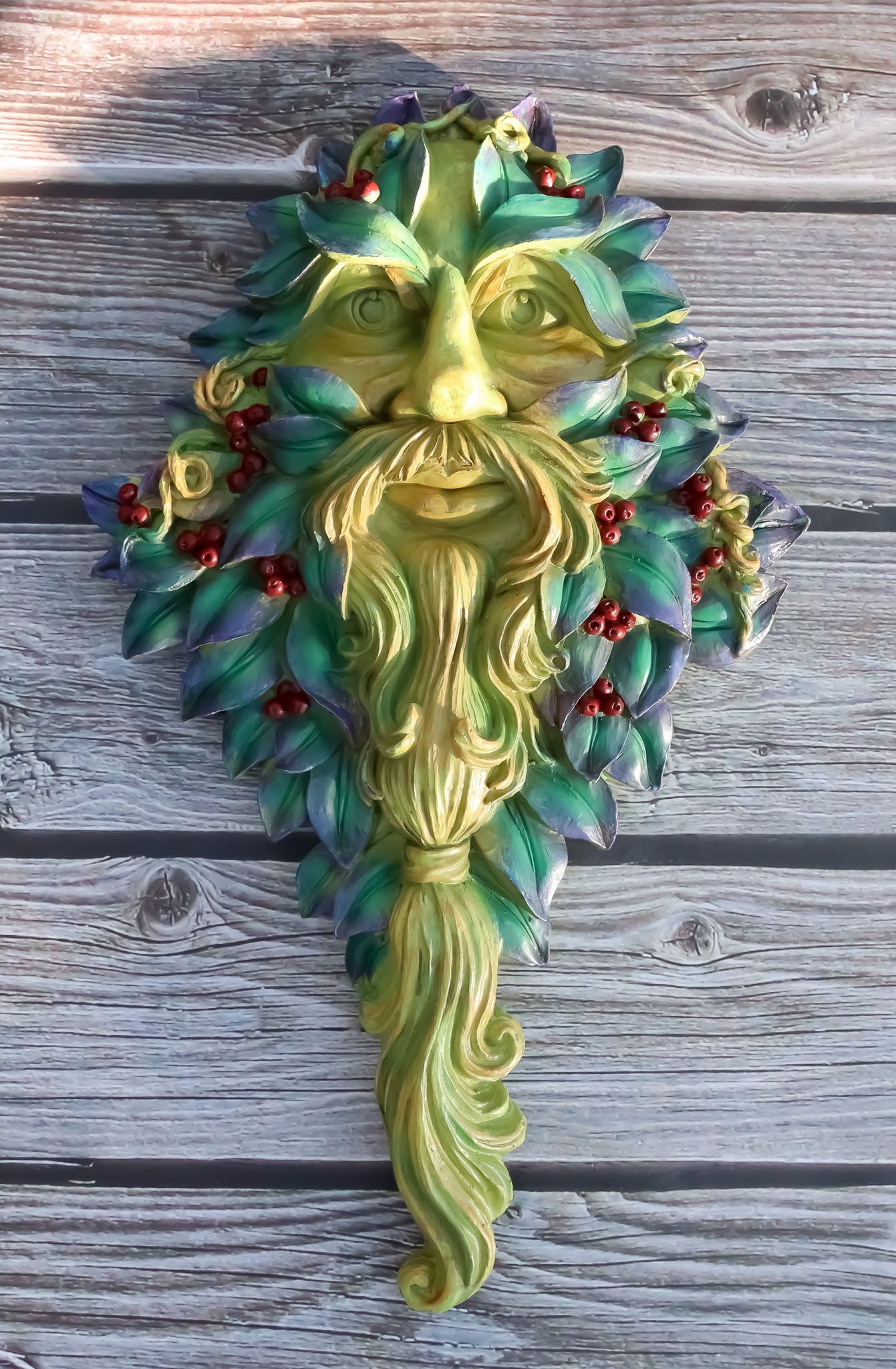 Ebros Celtic Winter Solstice Greenman Hanging Wall Decor Plaque 12.75 ...