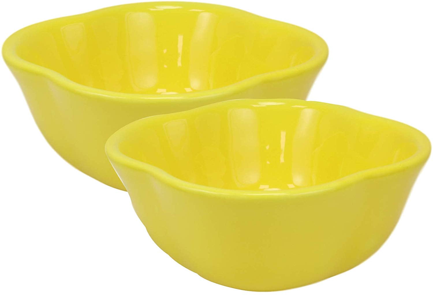 Ebros Ceramic Yellow Bell Pepper 12oz Bowl Condiments Container SET OF ...