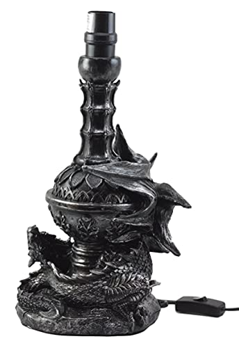 Ebros Climbing Dual Gothic Dragon Lamp Statue Desktop Lighting Decor ...