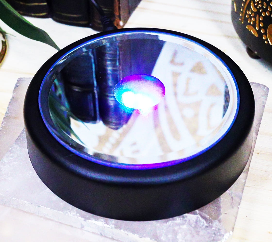 Ebros Colorful 4 LED Light Mirror Slim Base For Crystal Acrylic Glass ...