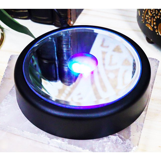 Ebros Colorful 4 LED Light Mirror Slim Base For Crystal Acrylic Glass ...