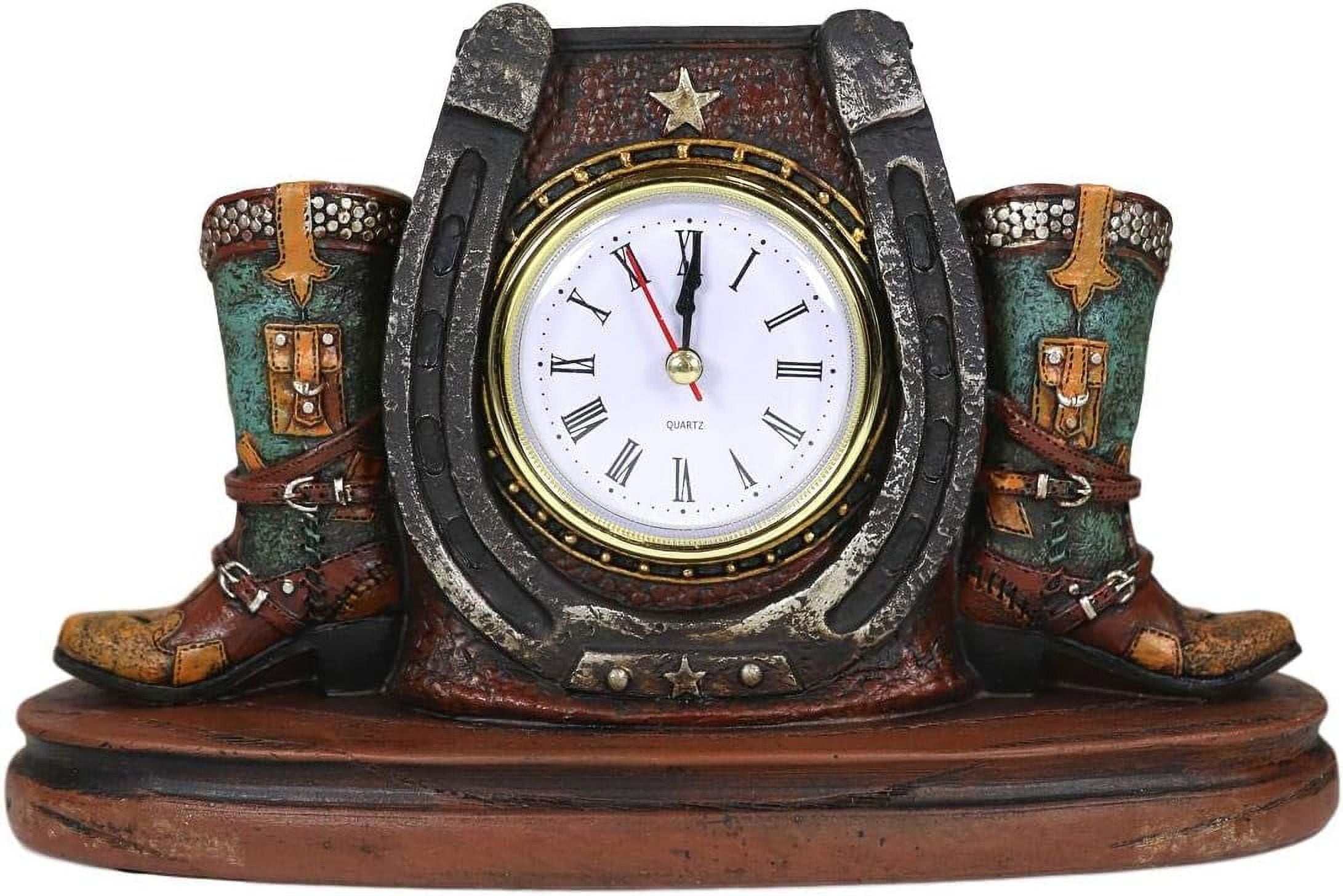 Ebros Country Western Star Lucky Horseshoe Turquoise Cowboy Boots ...