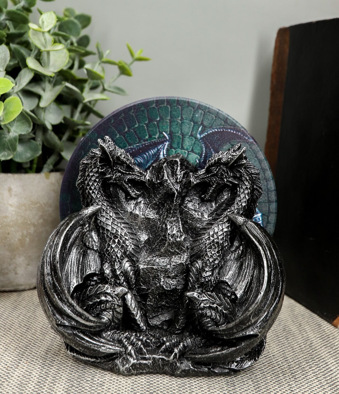 Ebros Dragon Fire Behemoth of The Skies Dual Dragons Fantasy Figurine ...